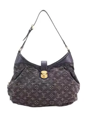 LOUIS VUITTON Louis Vuitton Monogram Denim Hobo Bag Black