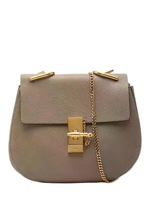 Chloé 2016 Small Grained Calfskin Drew Crossbody Bag - Brown