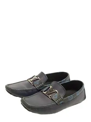 LOUIS VUITTON Monte Carlo Logo Loafers - Blue