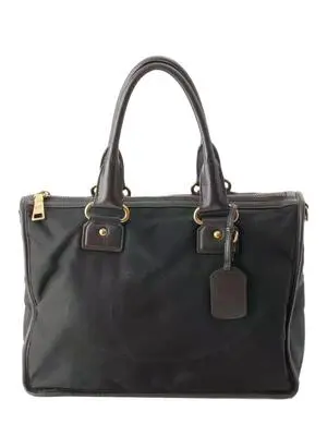 PRADA 2000-2026 Tessuto Canapa Logo Satchel