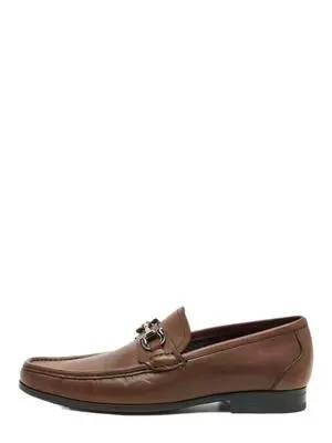 FERRAGAMO Gancini Loafers - Brown