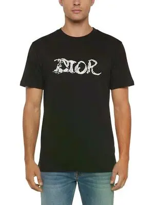 Dior Crew-neck Cotton T-shirt - Black