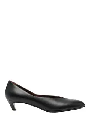 THE ROW Calf Leather Kitten-Heel Pumps