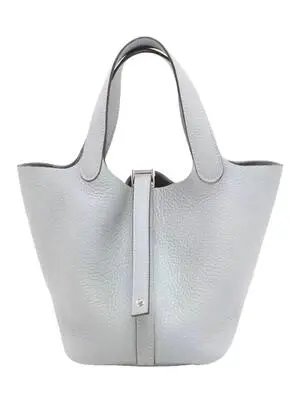 Hermès Hermès Clemence Picotin 18 Handbag Grey