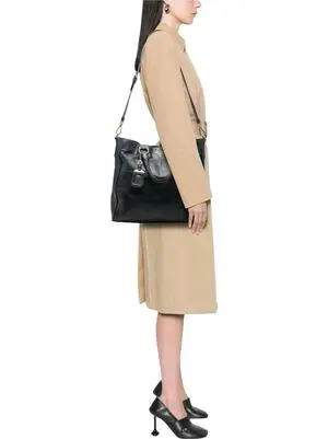 Prada Vitello Shine Convertible Tote Satchel - Blue
