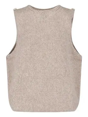 PAMPA THE BRAND Alpaca Wool Tank Top - Beige