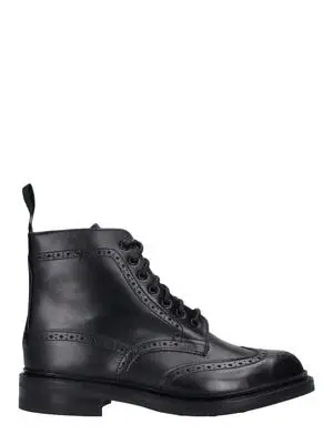 TRICKER'S Stow" Leather Lace-up Boots - Black
