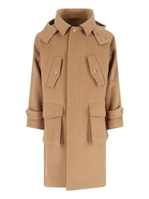 Caruso Caruso "Foscari" Wool Coat Beige
