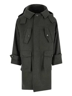 Caruso Caruso "Foscari" Wool Coat Green