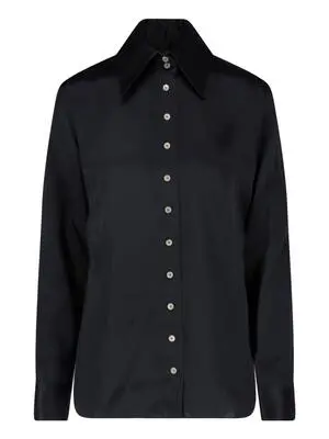 Khaite Ivy" Satin Shirt - Black