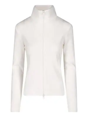COURREGES Merino Wool Zip Cardigan - White