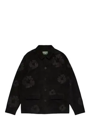 DENIM TEARS Cotton Wreath Suede Welding Jacket - Black