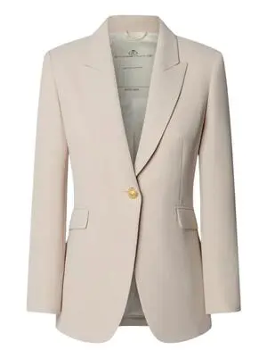 THE EXTREME COLLECTION Atelier Single-button Tailored Blazer - Beige