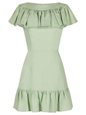 SHIKANZY Camelia Ruffle Dress - Green