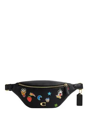 COACH Disney X Charter Belt Bag 7 With Sticker Print - Black