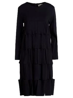 MEIMEIJ Midi Dress With Ruffled Details - Navy