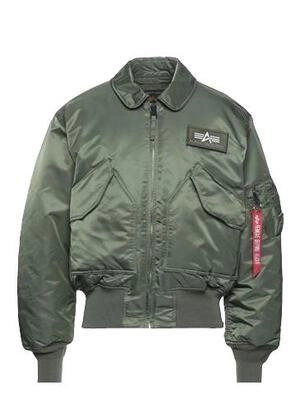 Alpha Industries Nylon Bomber Jacket - Green