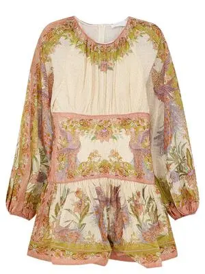 Zimmermann ZIMMERMANN Indra Mini Dress Beige