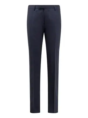 LARDINI Stretch Wool Trousers - Blue