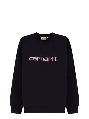 Carhartt Work In Progress Carhartt Cotton Blend Sweatshirt With Logo Embroidery - Black