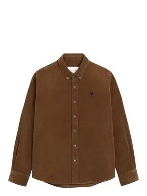 AMI Paris Velvet Shirt - Brown