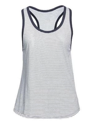 Majestic Filatures Striped Cotton Tank Top - Midnight Blue