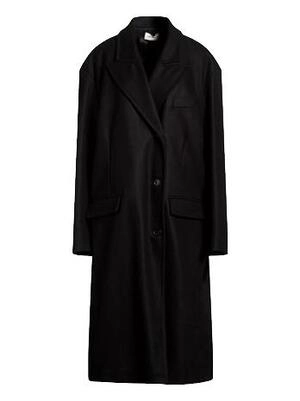 MEIMEIJ Virgin Wool Blend Single-breasted Coat - Black