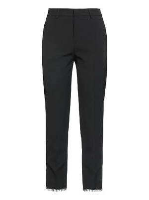Liu Jo Crepe Straight-leg Pants With Crystal Embellishments - Black