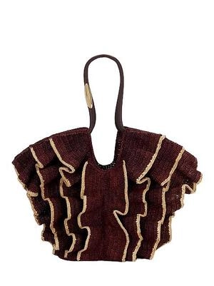 Zimmermann Medium Ruffle Tote - Chocolate