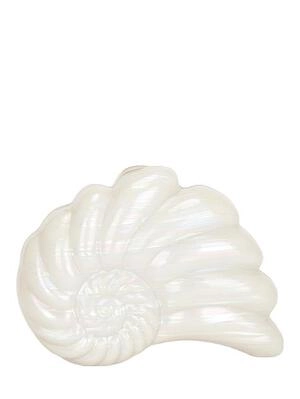 OLGA BERG Ava Pearl Shell Clutch In Ivory - Rainbow