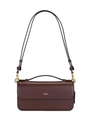 COACH Refined Calf Leather Elora Top Handle Crossbody Bag - Maple