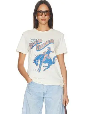 Junk Food Bucking Charming Tee In Beige - Birch