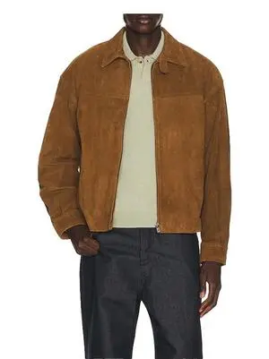 LE17SEPTEMBRE Cow Suede Zip Blouson - Camel