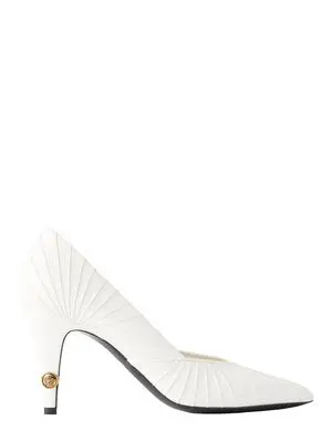Versace Lamb Leather Pumps - White