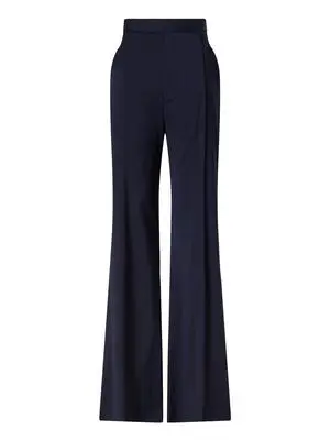 VIVIENNE WESTWOOD Serge Pleated Wool Flared Pants - Blue