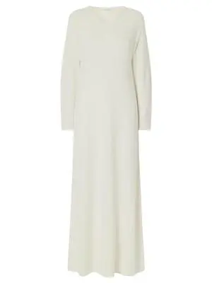 RUOHAN Aelin Silk-chenille Maxi Dress - Neutrals