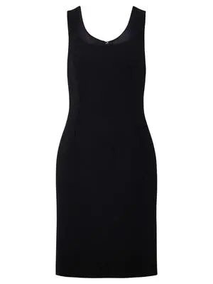 Dolce & Gabbana Virgin Wool-crepe Midi Dress - Black