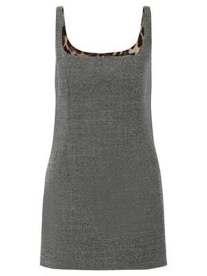 Dolce & Gabbana Stretch-wool Mini Dress - Gray
