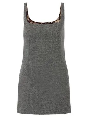Dolce & Gabbana Stretch-wool Mini Dress - Gray