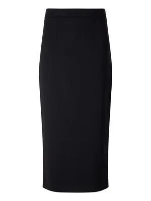 Dolce & Gabbana Stretch-wool Midi Skirt - Black