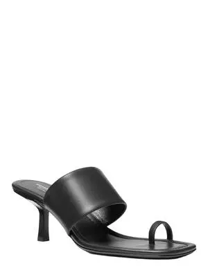 Michael Kors Dionne Leather Sandal - Black