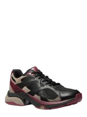 Michael Kors Leo Mixed-media Trainers - Black