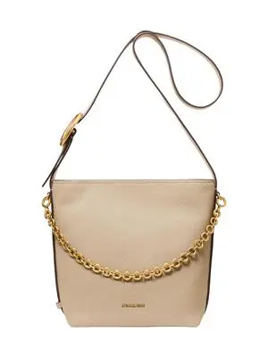 Michael Kors Nolita Small Pebbled Leather Bucket Tote - Natural