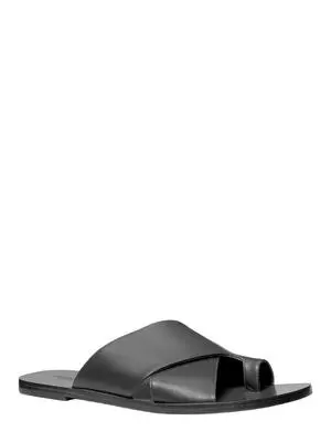 Michael Kors Mackenzie Leather Sandal - Black