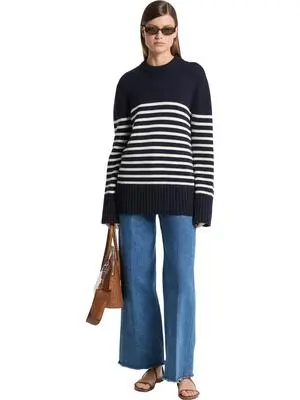 Michael Kors Striped Cashmere Sweater - Blue