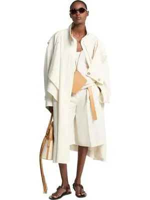 Michael Kors Linen Wind Coat - Natural