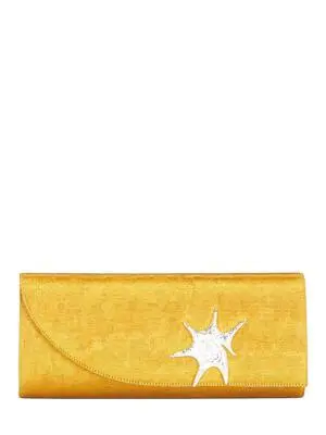 RENNK Moire Diane Clutch - Saffron