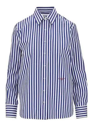 Givenchy Striped Cotton Poplin Shirt - Blue