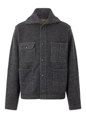 Ralph Lauren Striped Fleece Jacket - Gray