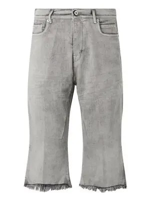 Rick Owens Bolan Straight-leg Denim Shorts - Gray